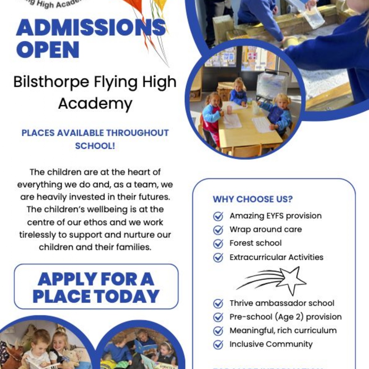Bilsthorpe Flying High Academy - Admissions Open